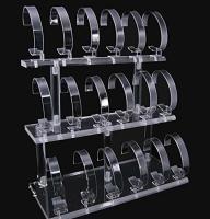 China 3 Tier Acrylic Watch Stand Holder Removable Silk printing logo for sale