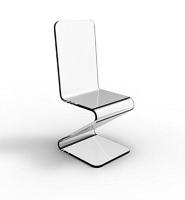 China Acrylic Plexiglass Lucite Z Chair High Light Transparency for sale
