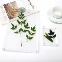 China Clear Acrylic Magnetic Picture Frames 5x7 Floating Effect Silk Screen Logo for sale