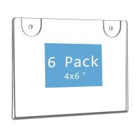 China Horizontal Acrylic Sign Holders Wall Mount 4x6 Customized Logo for sale