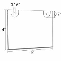 China Horizontal Acrylic Sign Holders Wall Mount 4x6 Customized Logo for sale