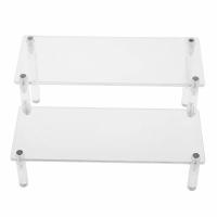 China 2 Tier Acrylic Display Shelf Stand Customized Logo for organizing for sale