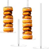 China Tiered Display Acrylic Dessert Stands Plastic Donut Holder Fine Workmanship for sale