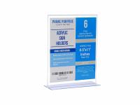 China ODM Waterproof T Shape Acrylic Stand , Plastic Sign Holder 8.5 X 11 for sale