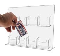 China OEM ODM Acrylic Clear Board 8 Pocket Acrylic Card Holder Display for sale