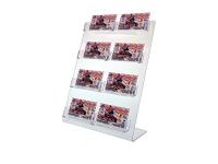 China OEM ODM Acrylic Clear Board 8 Pocket Acrylic Card Holder Display for sale