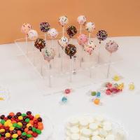 China 16 Hole Acrylic Candy Display Square Lollipop Display Holder For Weddings for sale