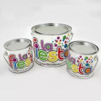 China Black 50kg Metal Tin Bucket With Ring Lock Customized Color Printing for sale