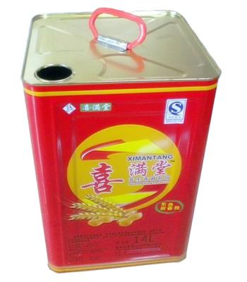 China Customized Printing Olive Oil Tin Cans 1-20L Capacity In Cylindrical Shape for sale
