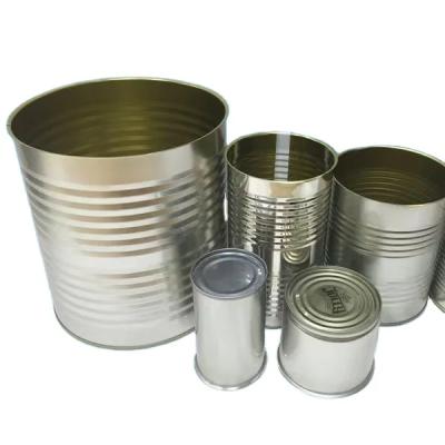 China Metal Tinplate Food Tin Can with Easy Open Lids Aluminum Foil Lid for 1L Capacity for sale