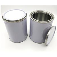 China 1 Liter Metal Square Round Tin Can For Paint With Lids Body Welding Empty Paint Buckets 1L / Gallon for sale