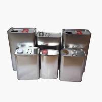 China 200ml 1L F Style Square Rectangular Metal Jerry Tin Container Can For Glue / Engine Oil / Solvent / Paint Packaging for sale