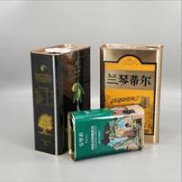 China Wholesale Logo Custom 250ml 500ml 1L 3L 5L Olive Oil Cans Edible Oil Cans Color Printing Tin Cans for sale