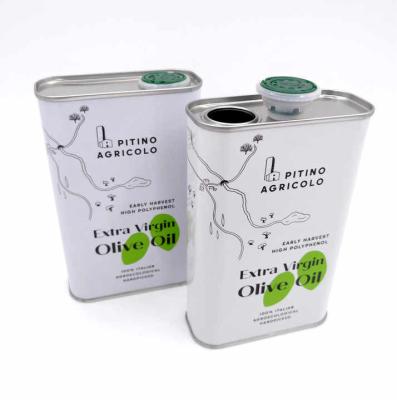 China OEM / ODM Metal Olive Oil Cans 500ml Round 4L Square Oil Tin Can Food Grade for sale