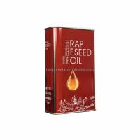 China Custom Branded Cooking Oil Tin Rectangle1 Liter 2l 3l Olive Oil Tin Cans Print 100ml 250ml 500ml Empty Olive Oil Tin Containers for sale