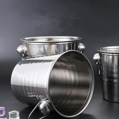 China Ucket Wine Cooler Ice Bucket With Company Logo Slide Next Slide Stainless Steel Champagne Bucket for sale