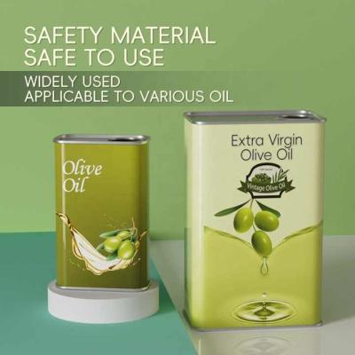 China Leak Proof Storage Olive Oil Tin / Tin Can Customed Color Metal Can With 1-20L Capacity for sale