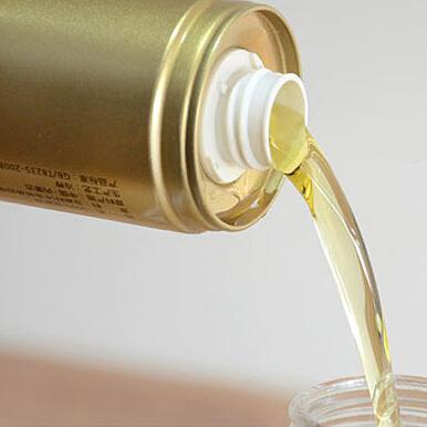 China 750ml 1L 2L Gold Round Olive Oil Tin Can Food Grade Container for sale