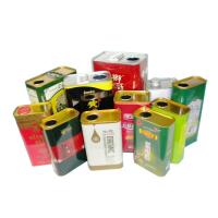China Food Grade Tinplate Olive Oil Cans 1L-4L Custom CMYK Printing for sale