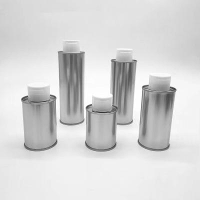China 250ml 500ml Food Grade Olive Oil Tin Can with Screw Brush Lid for sale