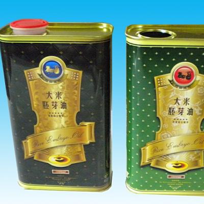 China Wholesale 1-5 Liter Olive Oil Tin Can with 0.20-0.35mm Thickness and 116*59*185mm-120*162*295mm Size for sale