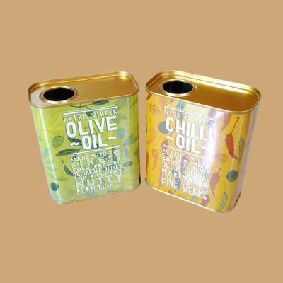 China Wholesale 500ml Food Grade ISO9001 Certified Olive Oil Tin Can with Plastic Lid for Custom Printing for sale