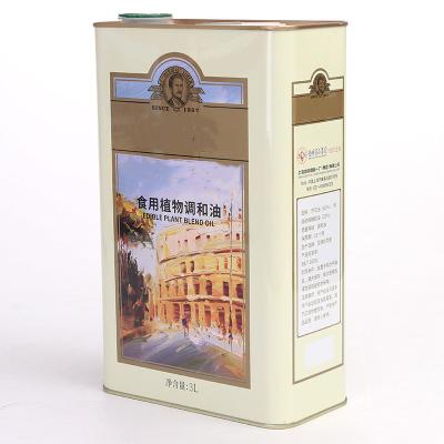 China China Factory Price 500 Ml F-style 1L Square and Round Olives Oil Tin Empty Cooking Oil Packaging Metal Tin Can for sale