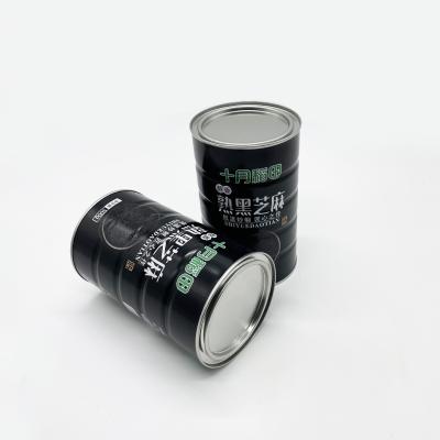 China Custom Food Grade 500g Black Sesame Metal Packaging Tin Cans 401# Camel Milk Powder Empty Cans With EOE Lids Plastic Lid for sale