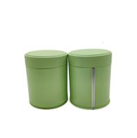 China Manufacturer Custom Food Grade Metal 250g Tea Can Matcha Coffee Round Tin Can With Valve Covers Empty Green Powder Box for sale