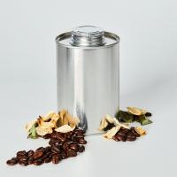 China Customize 500g Empty Airtight Round Big Coffee Bean Tin Can Silver Roasted Coffee Beans Packaging Metal Jars With Tin Screw Lid for sale
