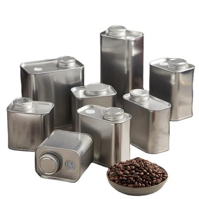 China Customize 100g Degassing Valve Coffee Bean Packaging Food Grade Empty 250g Metal Can Vintage Coffee Can With Vent Hole for sale