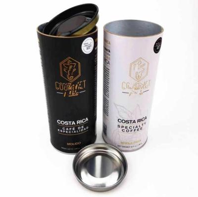 China Manufacturers Food Grade Luxury Tea Container Ground Coffee Canister Gift  Pack Metal Screw Coffee Supplements Powder Tin Can for sale
