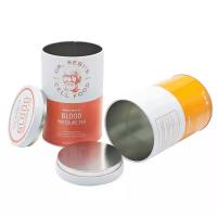 China Konson Factory Wholesale Printing Design Food Grade Airtight Round Tins Custom Coffee Tin Can Tea Metal Tins Container with Lid for sale