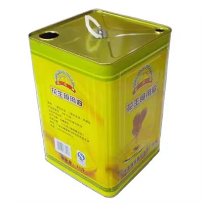 China Chinese Factory Wholesale High Quality 10 -15 Litres Food Grade Tinplate Metal Cube Container for Cooking Oil for sale