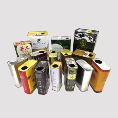 China Wholesale Food Grade Tin Cans with Plastic Lid Stainless Steel Tinplate Material Cooking Oil Tin Can for sale