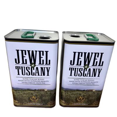 China Customizable Olive Oil Tin Cans Metal Food Tin Rectangle Storage Container Oil Metal Tin Bottle for sale