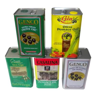China High Quality Tin Can square Tin Metal Olive Oil Cans Storage Containers for Buyer for sale
