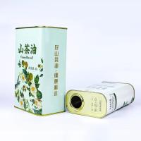 China Custom logo Empty square Tin Can Factory Food-grade Packaging 1L to 5L Food Oil Metal Quart Empty Tin Can for Oil Packing for sale