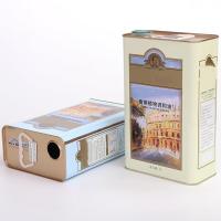 China Custom logo Empty square Tin Can Factory Food-grade Packaging 1L to 5L Food Oil Metal Quart Empty Tin Can for Oil Packing for sale