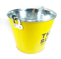China Tinplate Metal Wine Bucket 5L Personalized Wine Chiller Bucket for sale