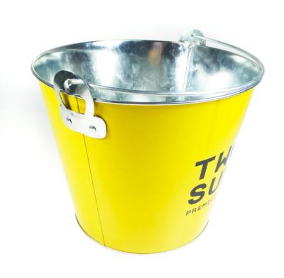 China Tinplate Metal Wine Bucket 5L Personalized Wine Chiller Bucket for sale