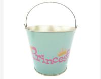 China 0.25mm Metal Wine Bucket 5L Oval Metal Bucket With Handle for sale