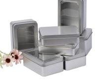 China CMYK Decorative Storage Tins With Lids 340g Rectangular Tin Containers for sale