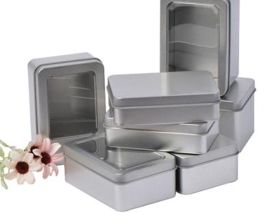 China CMYK Decorative Storage Tins With Lids 340g Rectangular Tin Containers for sale