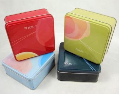 China Recycle Printed Candy Mint Tea Metal Tin Box 0.3.5mm Thickness for sale