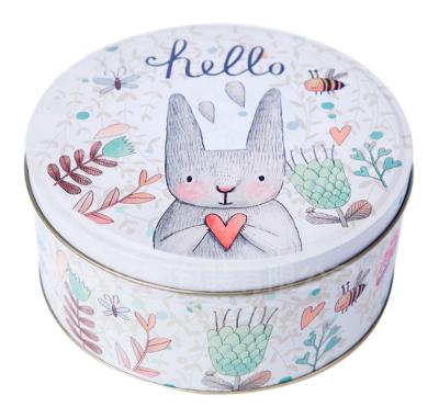 China Customized CMYK Round Gift Tin Cans For Cookies for sale