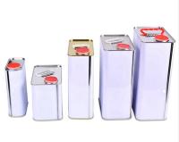 China Customized Printed Metal Square Tin Paint Can With Lids for sale