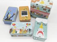 China Flower Post Card Custom Tin Cans Stationery Metal Can Box for sale