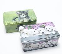 China CMYK EN71 Rectangle Biscuit Tin Box With Logo Printed for sale
