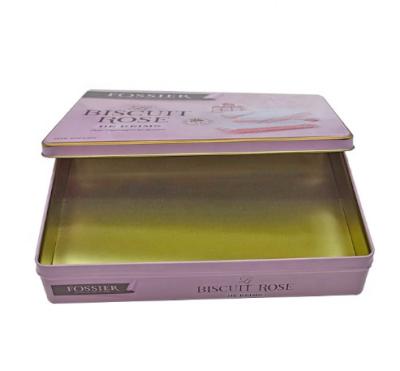 China Waterproof 1C Printing Biscuit Tin Box Metal Tin Packing for sale